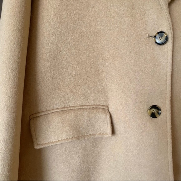 Zara | Jackets & Coats | Zara Double Faced Wool Blend Coat Cream Beige | Poshmark